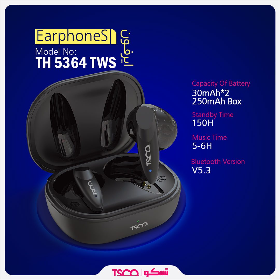 ایرفون وایرلس تسکو مدل TH 5364 TWS » تسکو TSCO