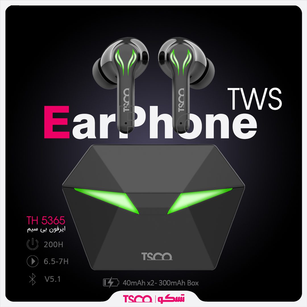 ایرفون وایرلس تسکو مدل TH 5365 TWS | تسکو TSCO