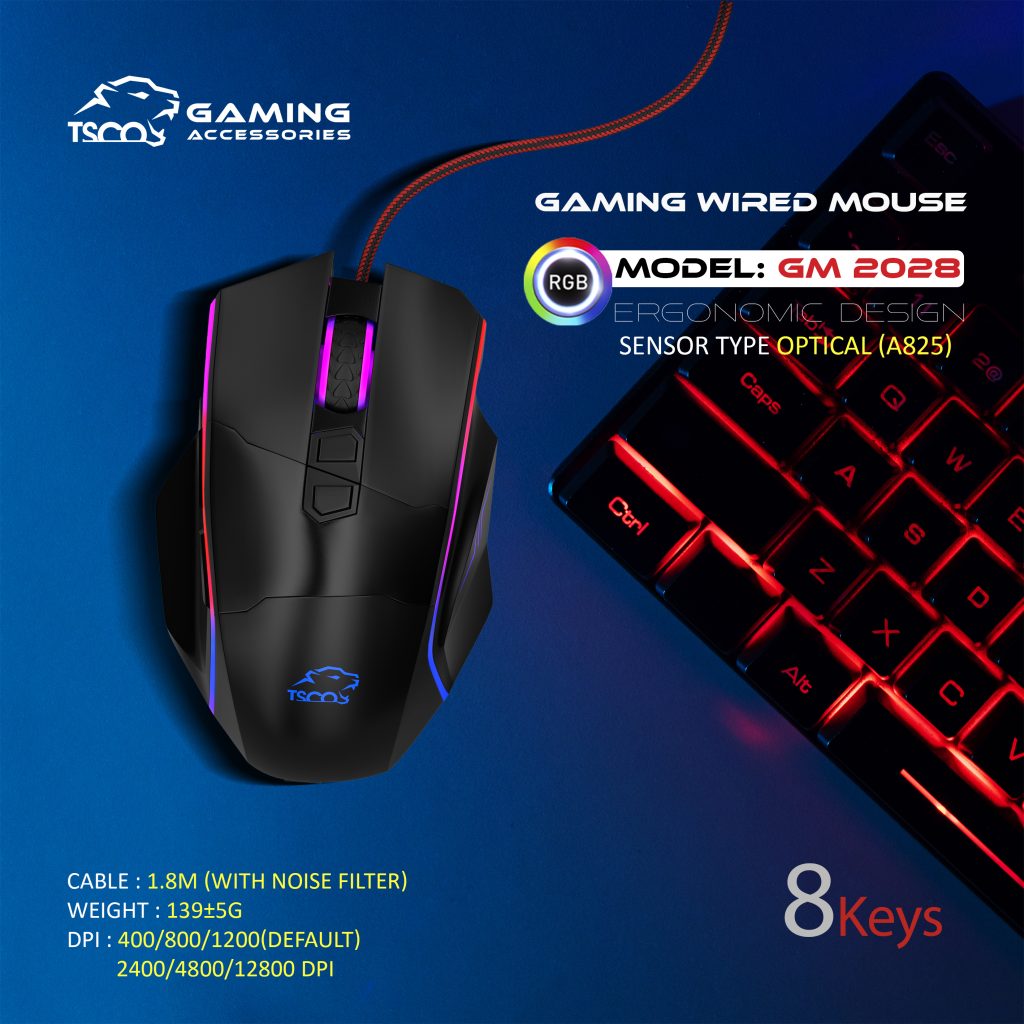 ماوس گیمینگ تسکو مدل GM 2028 | تسکو TSCO
