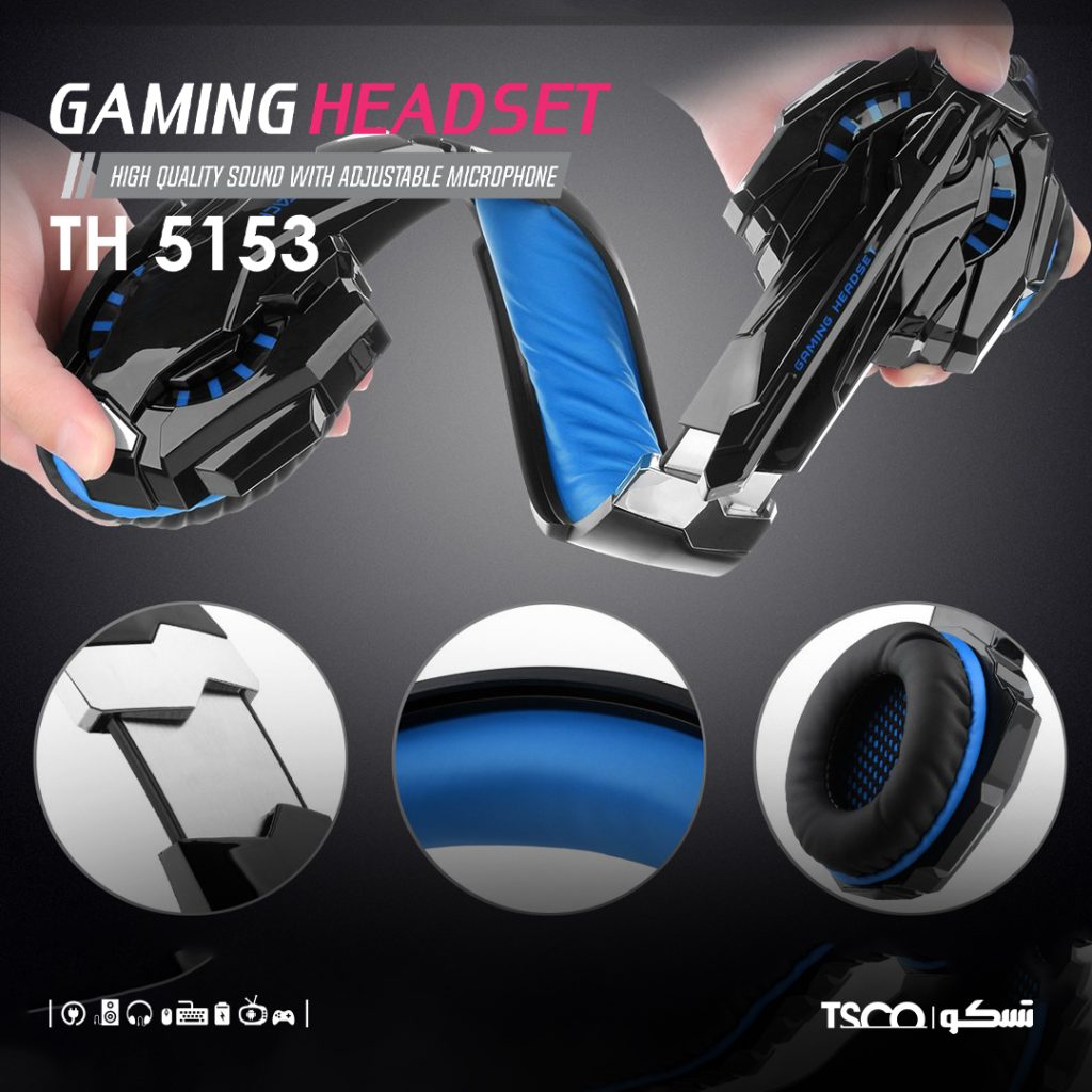 هدست گیمینگ حرفه ای تسکو مدل TH 5153 | تسکو TSCO