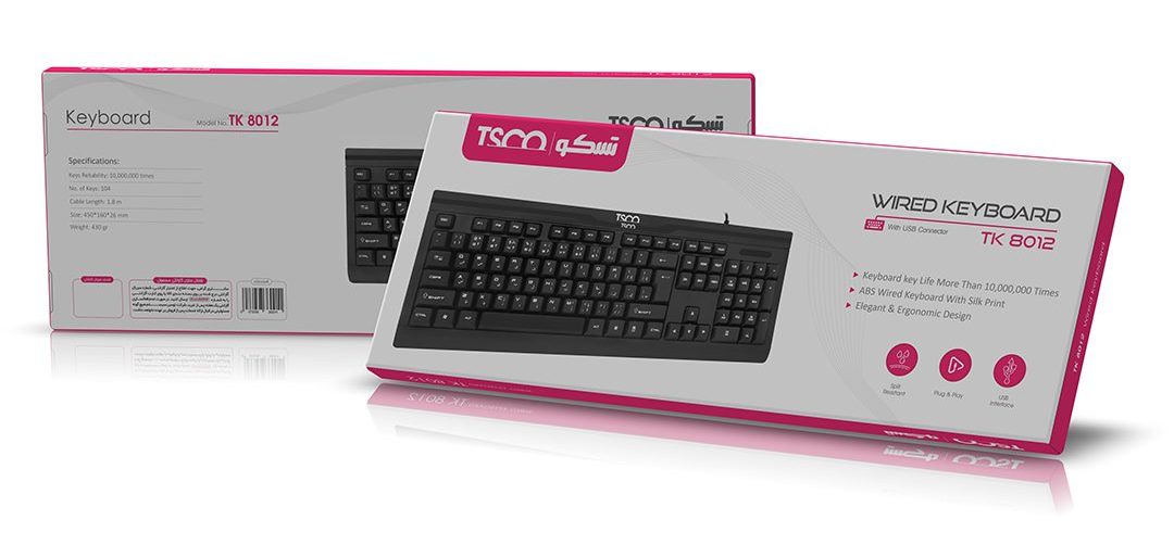 کیبورد تسکو مدل TK 8012 » تسکو TSCO