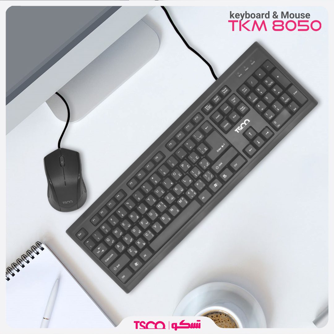 کیبورد و ماوس سیمی تسکو مدل TKM 8050 » تسکو TSCO