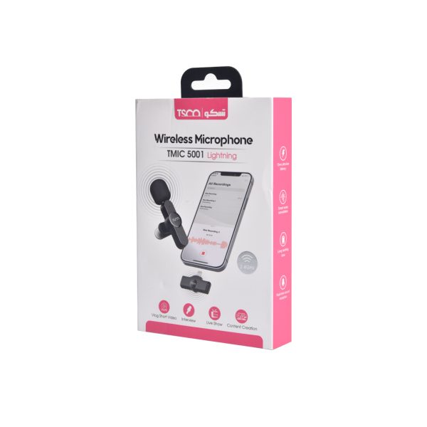 میکروفون بی‌سیم تسکو مدل TMIC 5001W Lightning port » تسکو TSCO